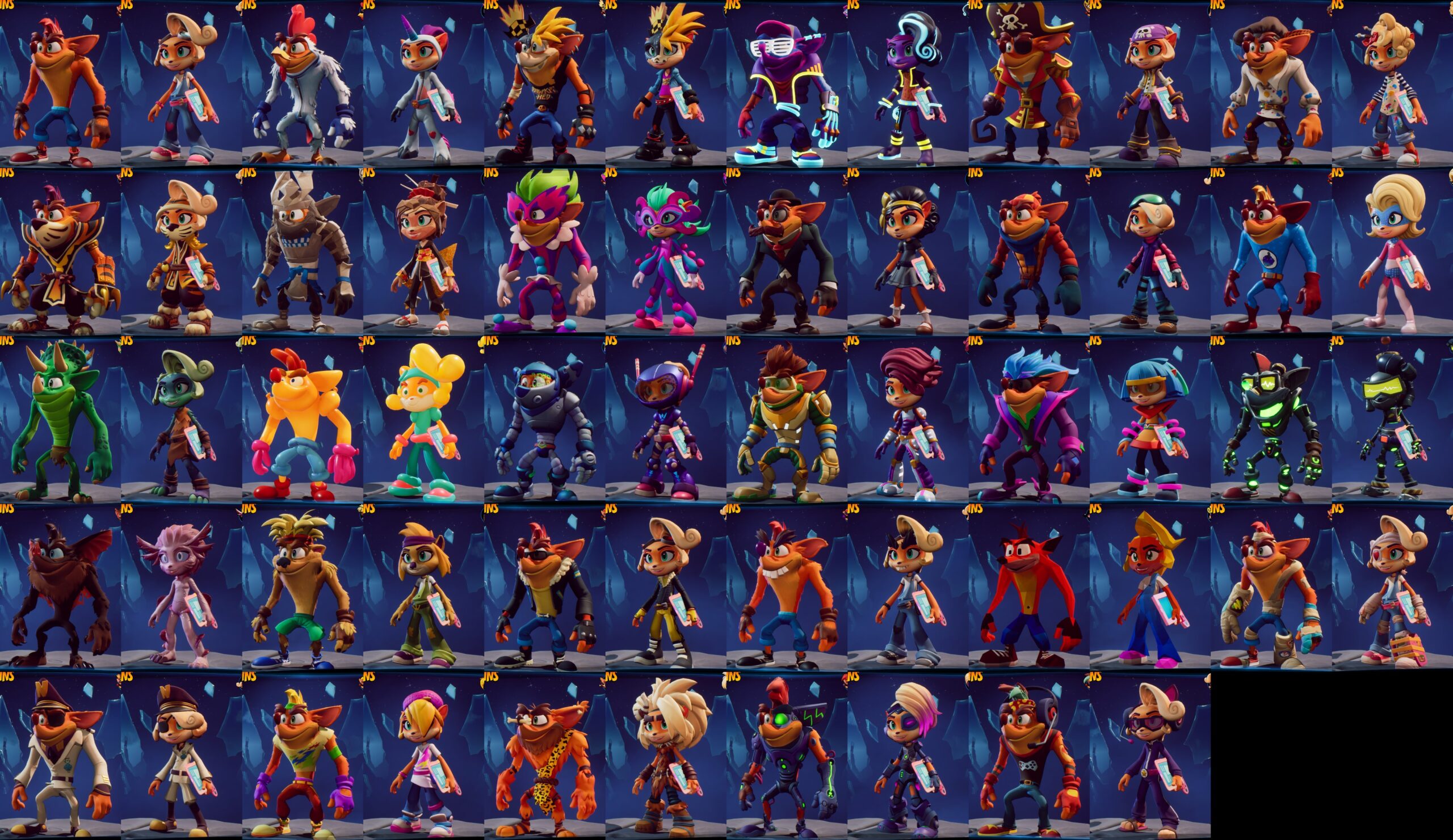 Lista de Skins - Crash Bandicoot 4: It's About Time - Dragons & Bandicoots